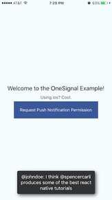 Handling Remote Push Notifications from OneSignal in React Native